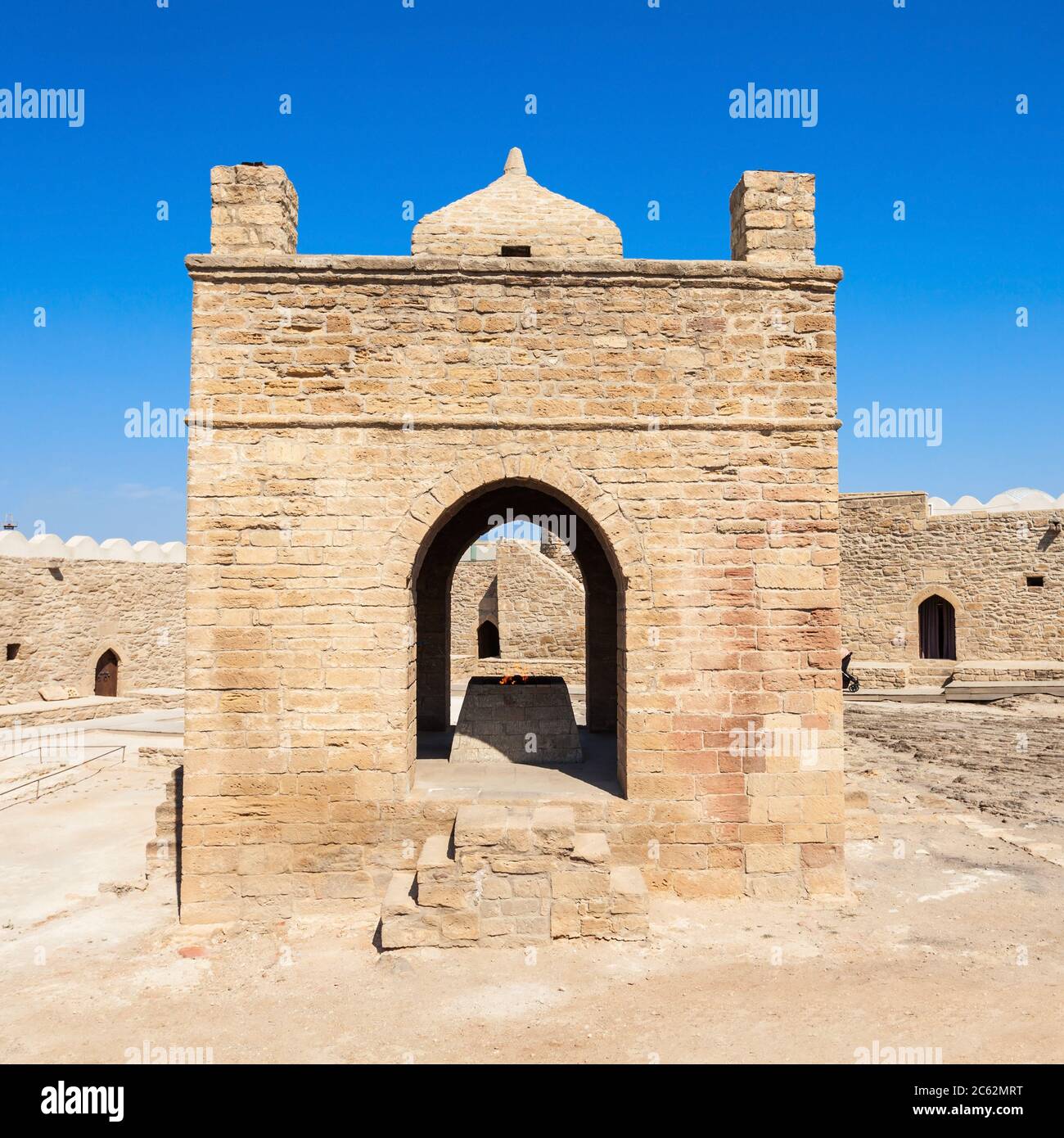 The Baku Ateshgah or Fire Temple of Baku is a temple in Surakhani near ...