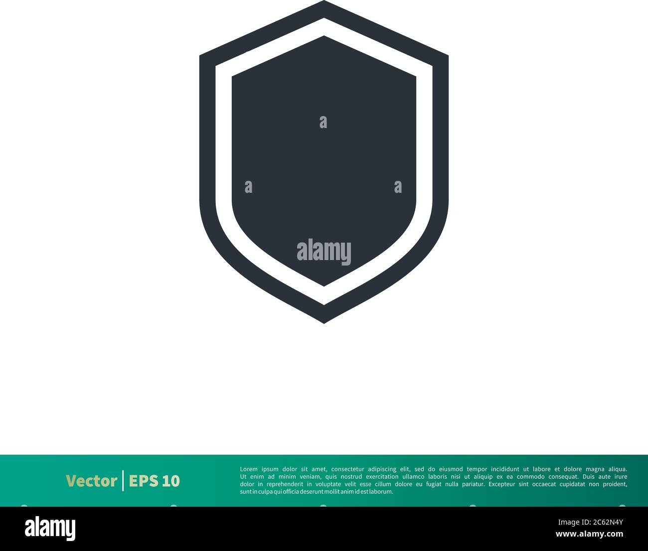 Simple Shape Shield Icon Vector Logo Template Illustration Design ...