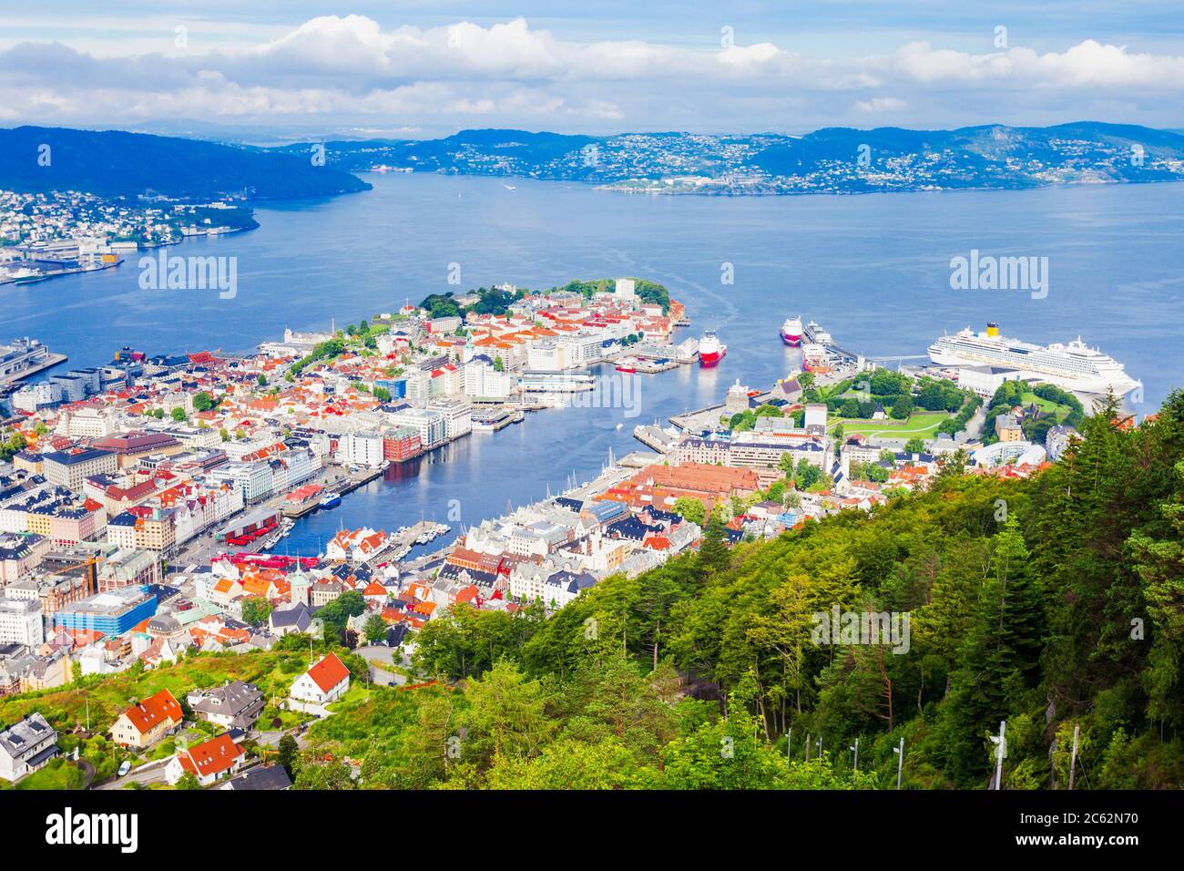 Aerial bergen city hi-res stock photography and images - Alamy