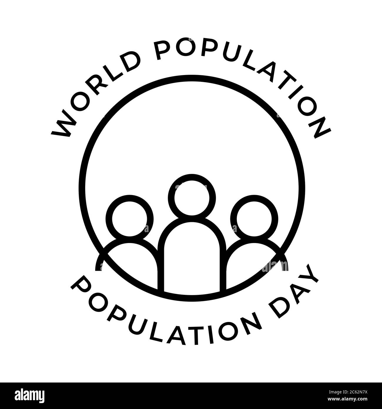 Design for World Population day Greeting-11 july. typography logo ...