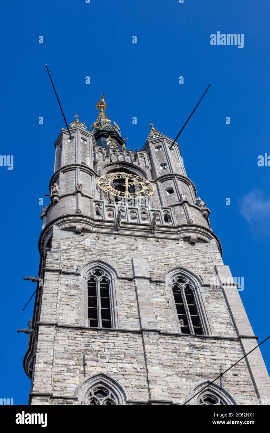 The Belfry Tower in Ghent Flanders Belgium Stock Photo - Alamy