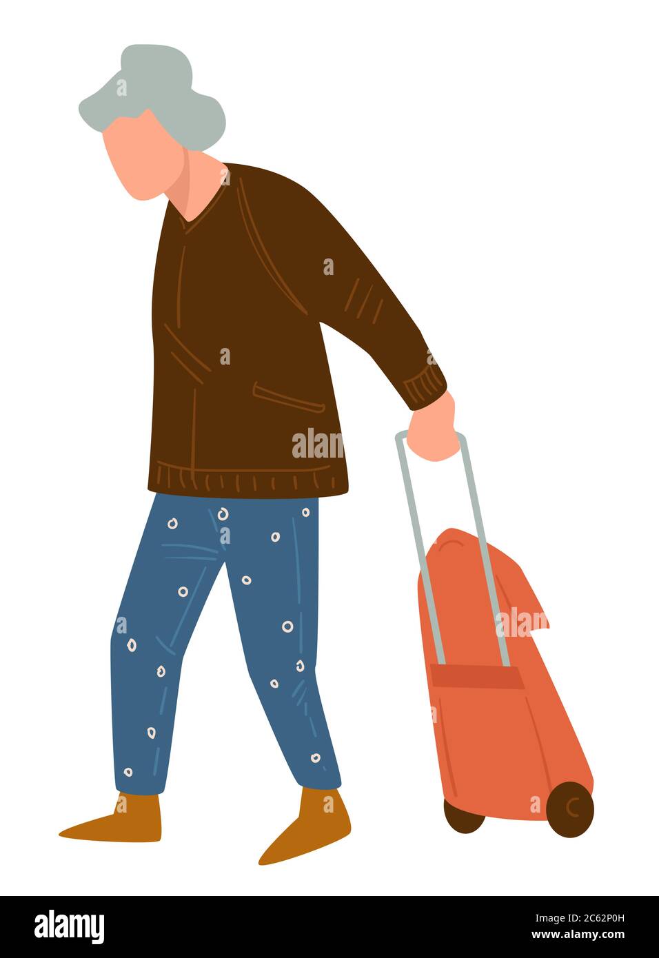 Old lady pensioner holiday Stock Vector Images - Alamy