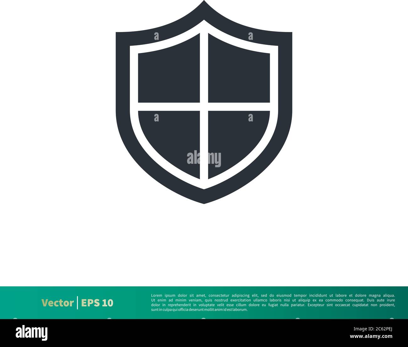 Simple Shape Shield Icon Vector Logo Template Illustration Design ...