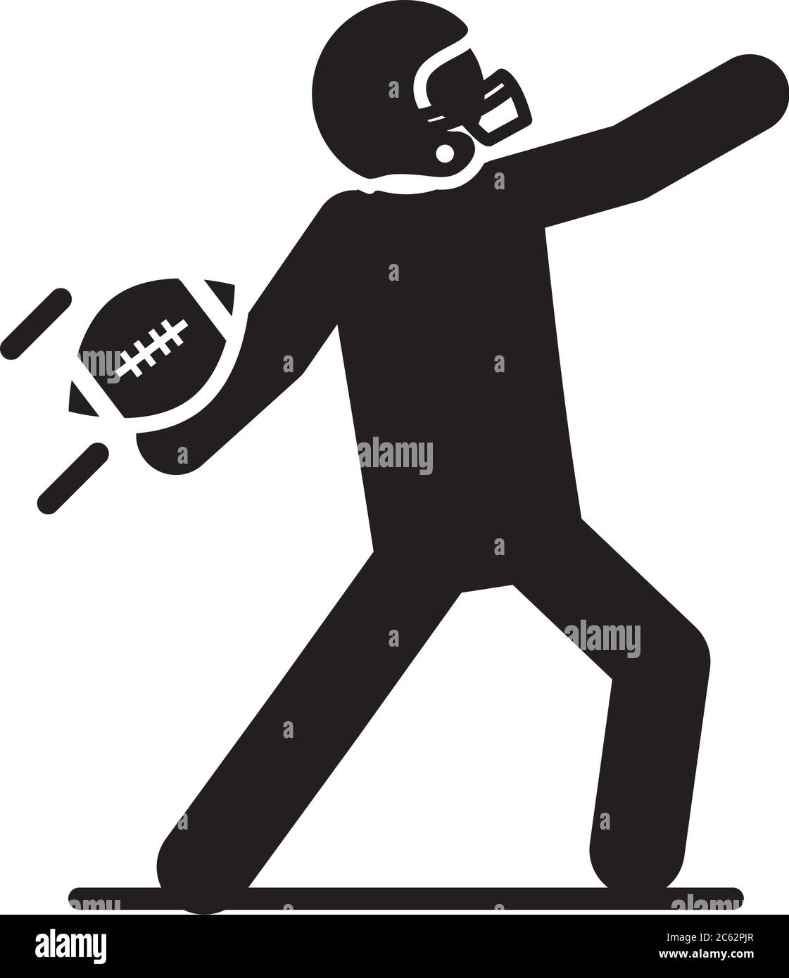 Quarterback Throwing Silhouette