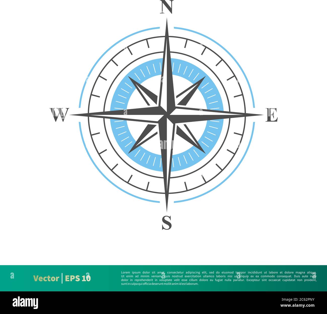 Compass Rose Icon Vector Logo Template Illustration Design. Editable ...