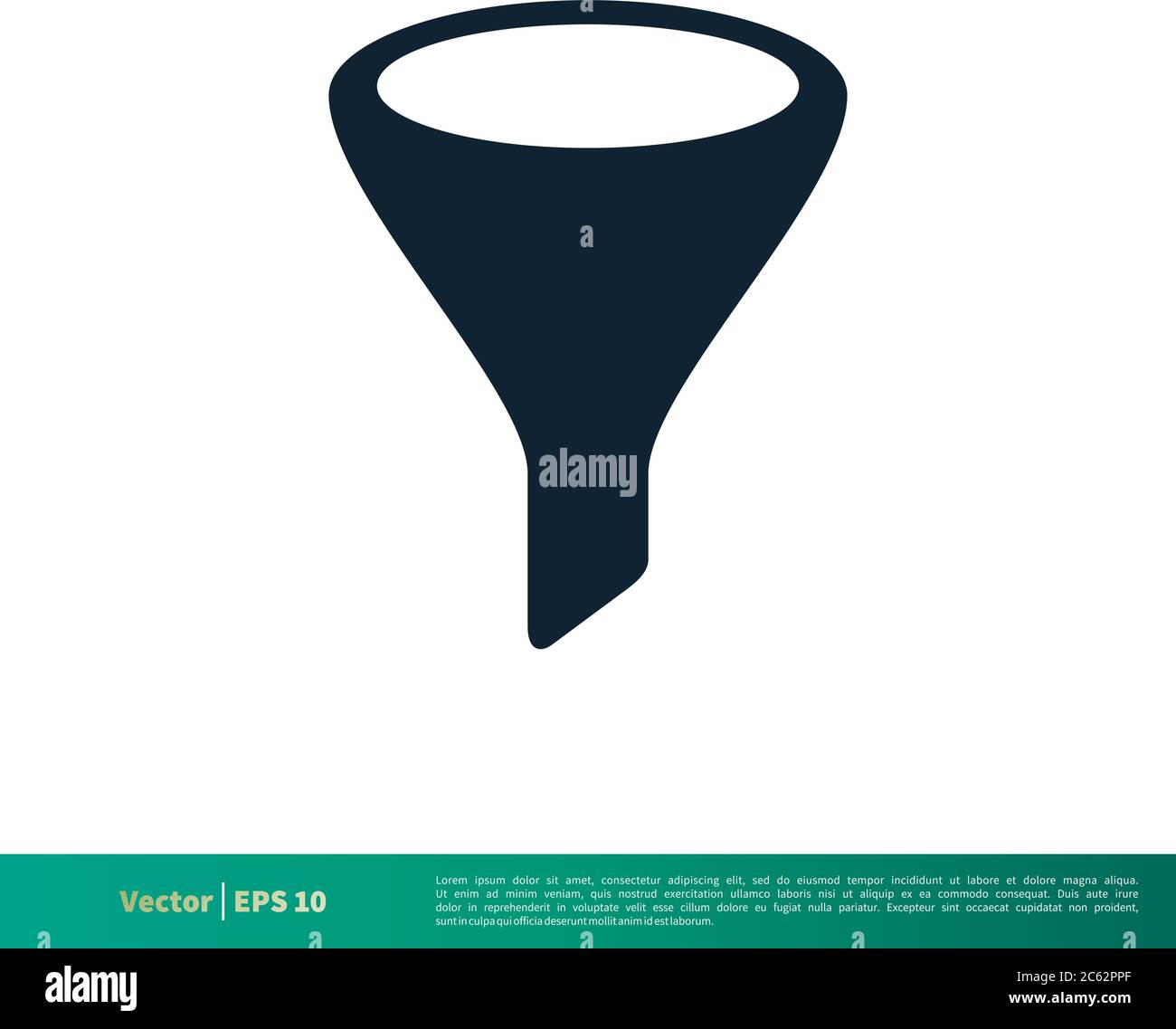 Funnel, Filter Icon Vector Logo Template Illustration Design. Editable ...