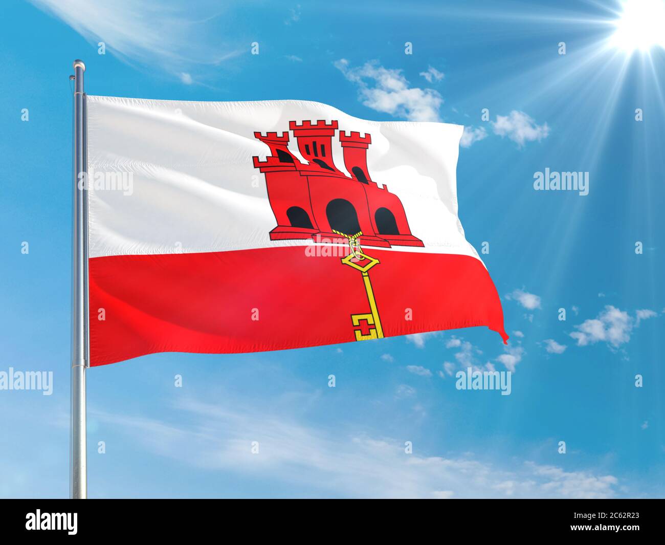 High Resolution Gibraltar Official Flag