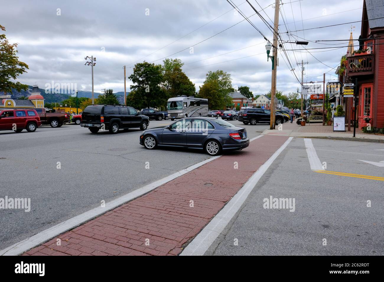 Modern german manufactured vehicle seen trying to pull out onto heavy ...