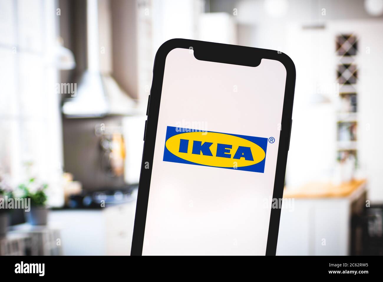 IKEA logo on the smartphone screen Stock Photo - Alamy