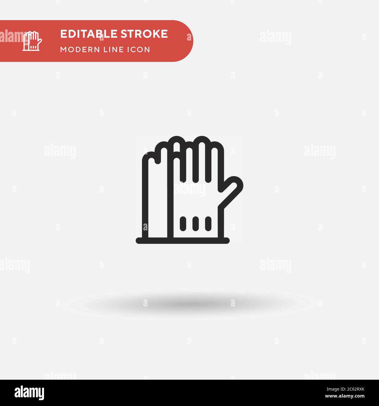 Gloves Simple vector icon. Illustration symbol design template for web ...