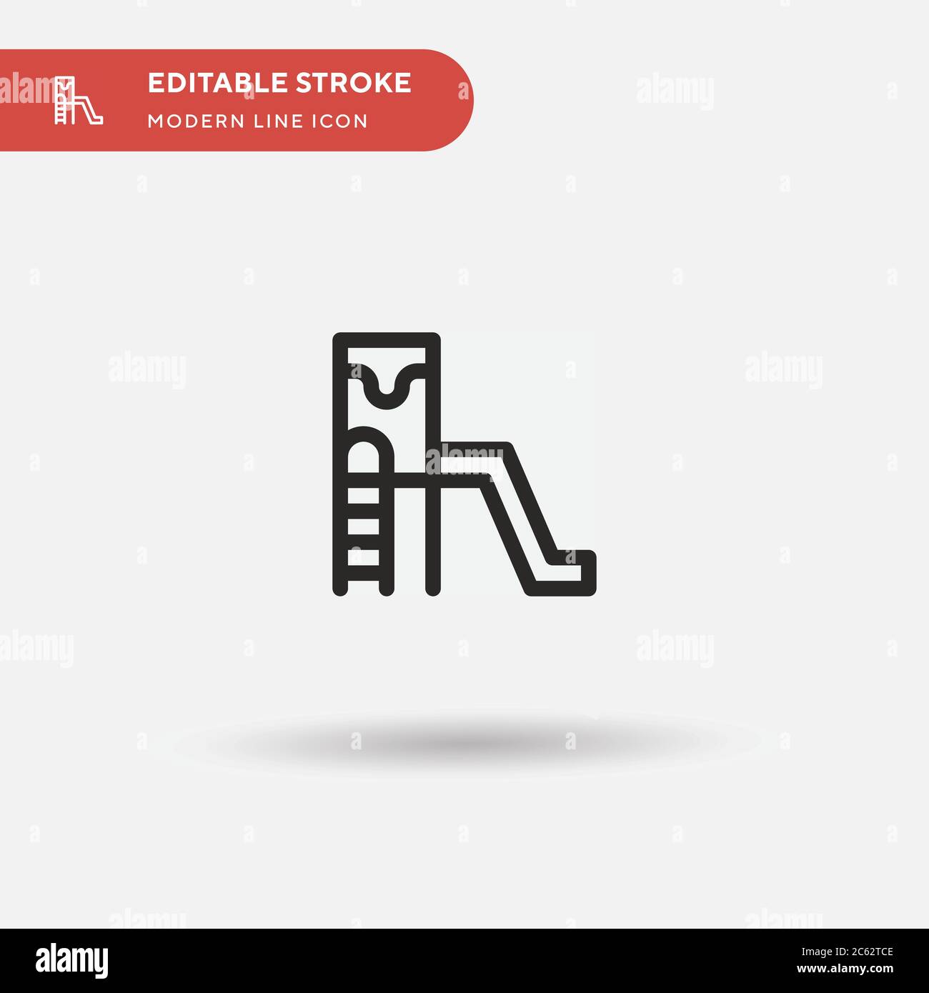 Slide Simple vector icon. Illustration symbol design template for web ...