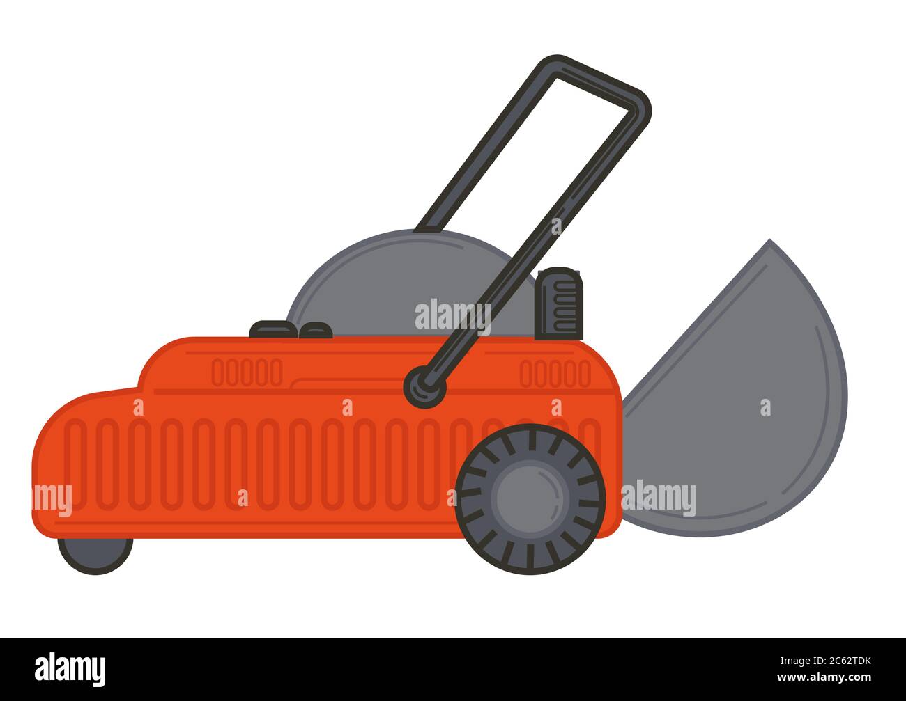 Lawnmower for cutting glass on lawn, household chores Stock Vector ...