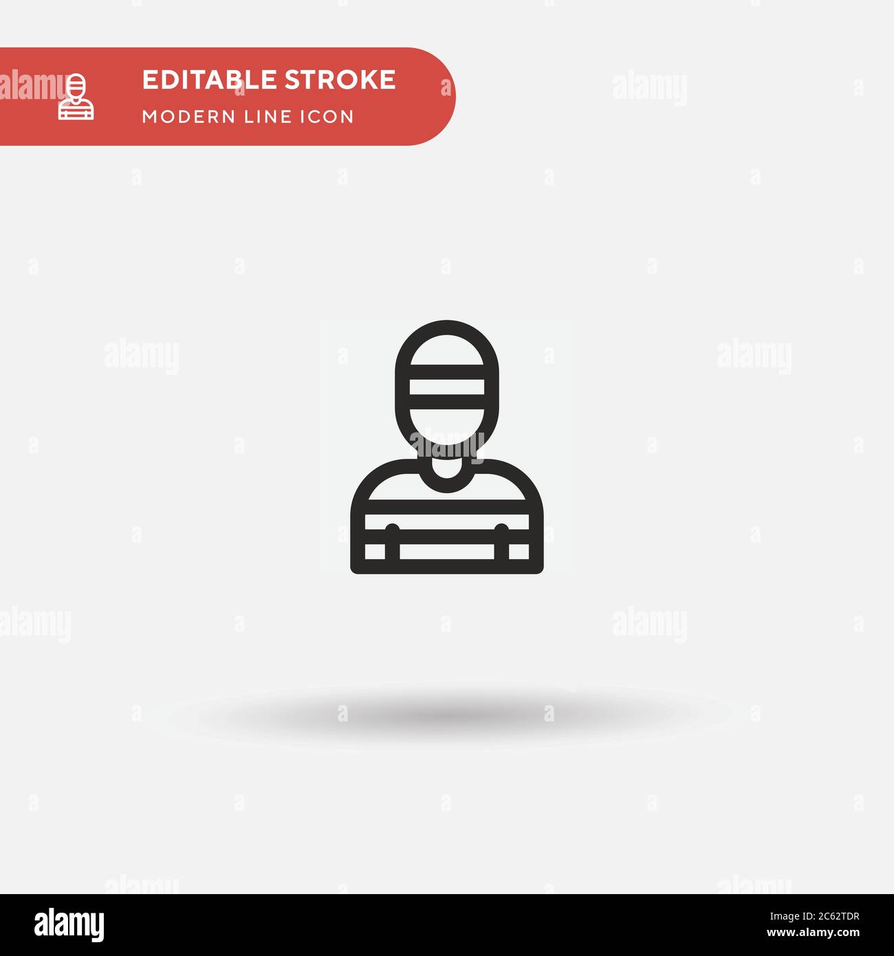 Thief Simple vector icon. Illustration symbol design template for web ...
