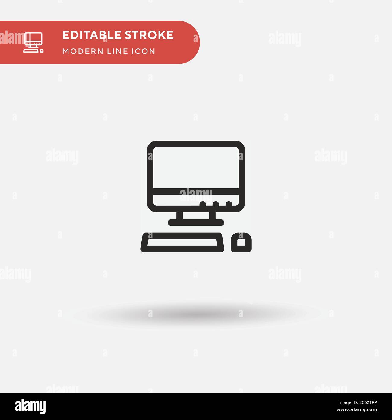 Computer Simple vector icon. Illustration symbol design template for ...