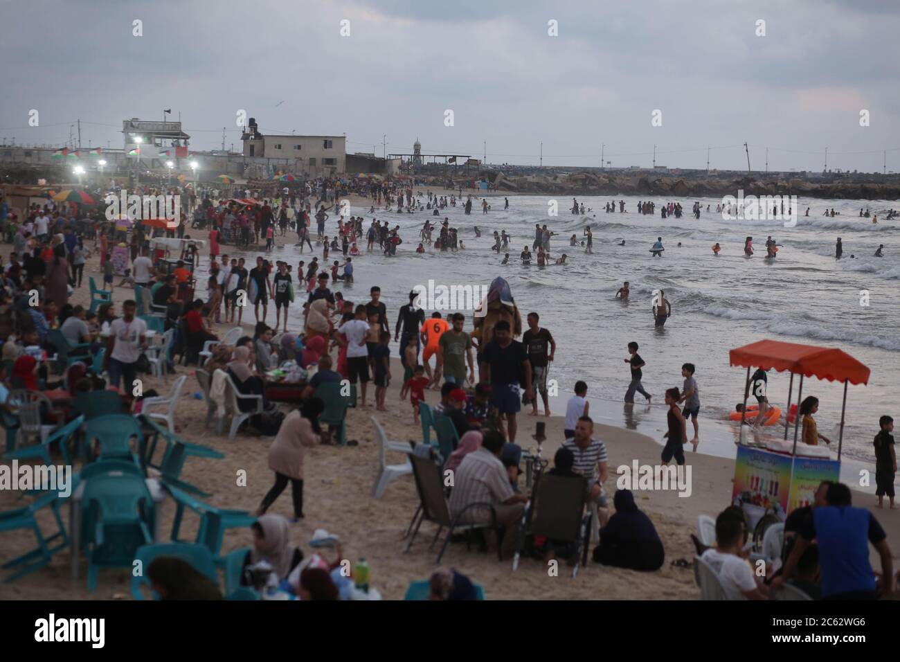 Gaza City, The Gaza Strip, Palestine. 6th July, 2020. Palestinians at ...