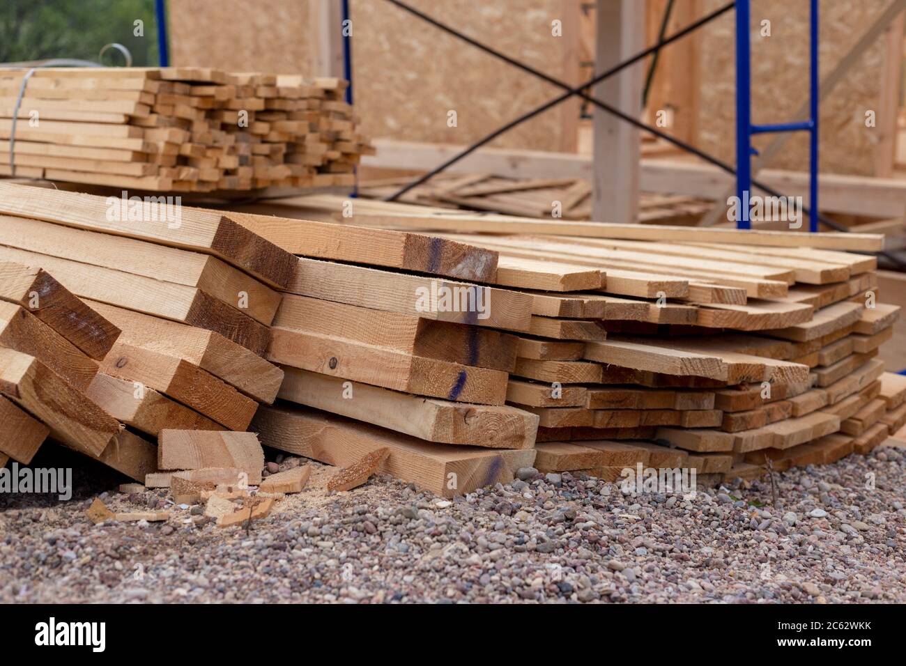 Wooden bars at a construction site. Construction Materials Stock Photo ...