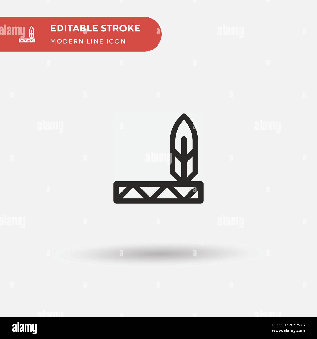 Native American Simple vector icon. Illustration symbol design template ...