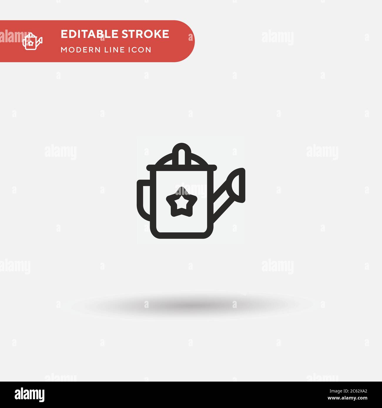 Watering Can Simple vector icon. Illustration symbol design template ...