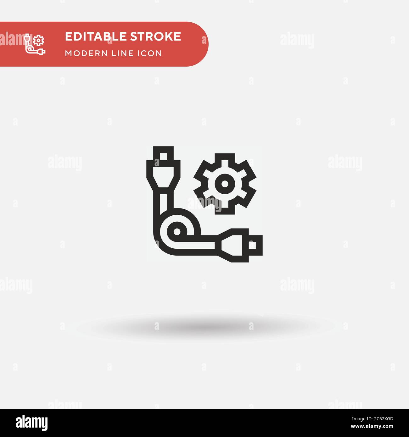 Cable Simple vector icon. Illustration symbol design template for web ...