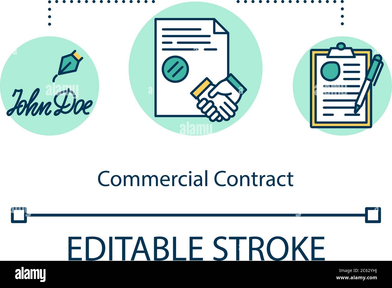 Commercial contract concept icon Stock Vector Image & Art - Alamy