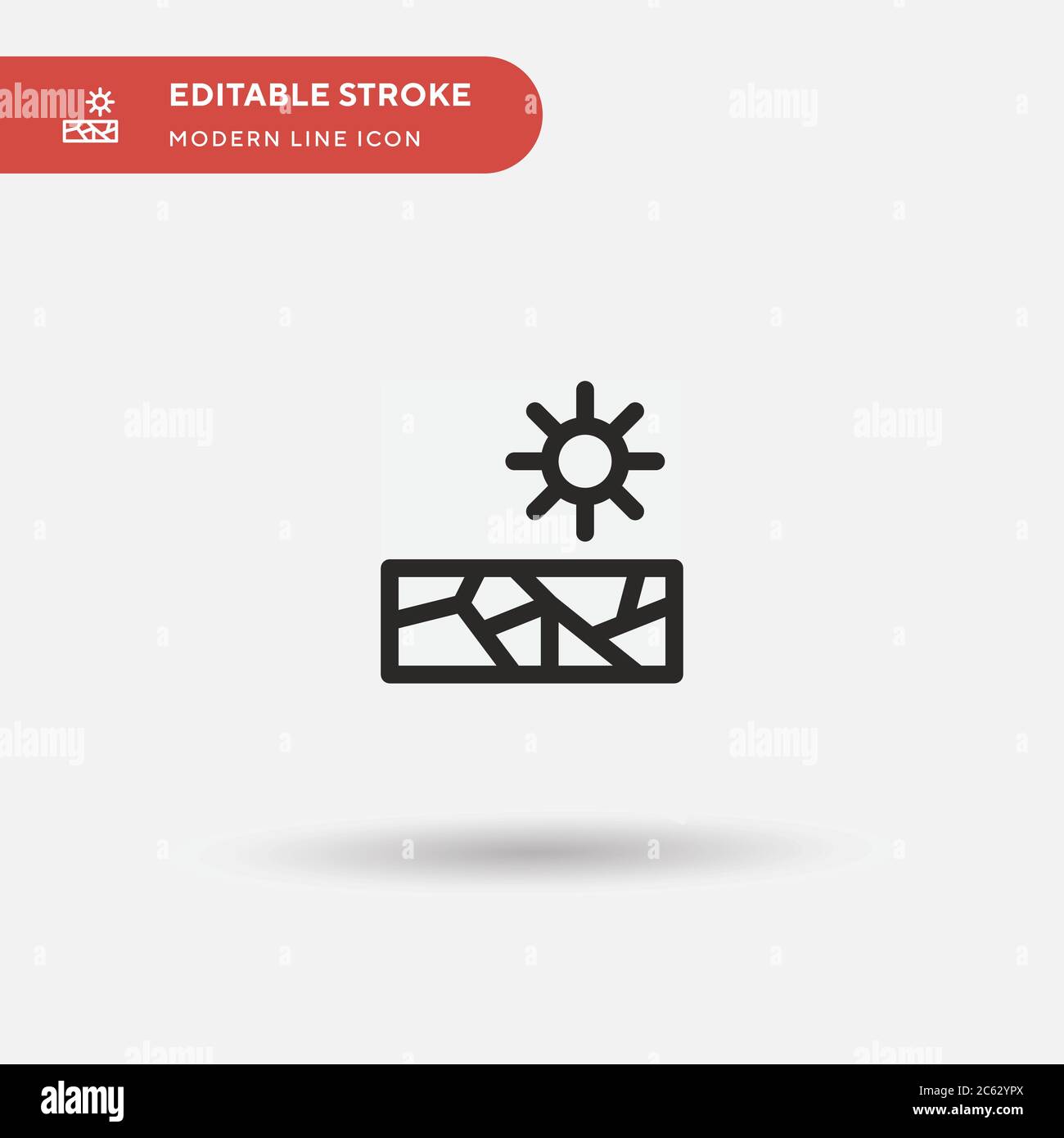 Drought Simple vector icon. Illustration symbol design template for web ...