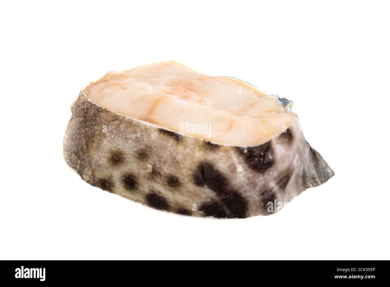 One raw catfish steak meat studio isolated on white background Stock ...