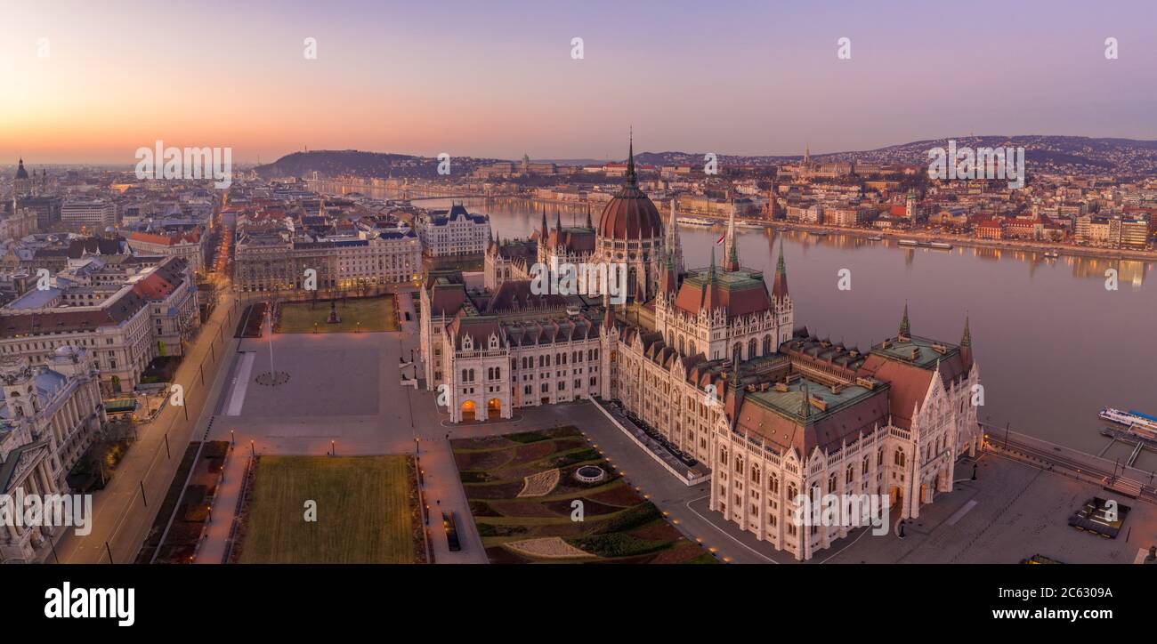 Drone shot danube river budapest hi-res stock photography and images ...