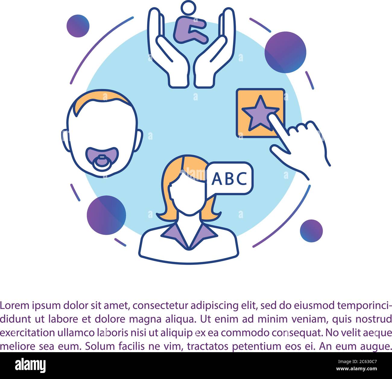 Preschool teacher concept icon with text Stock Vector Image & Art - Alamy