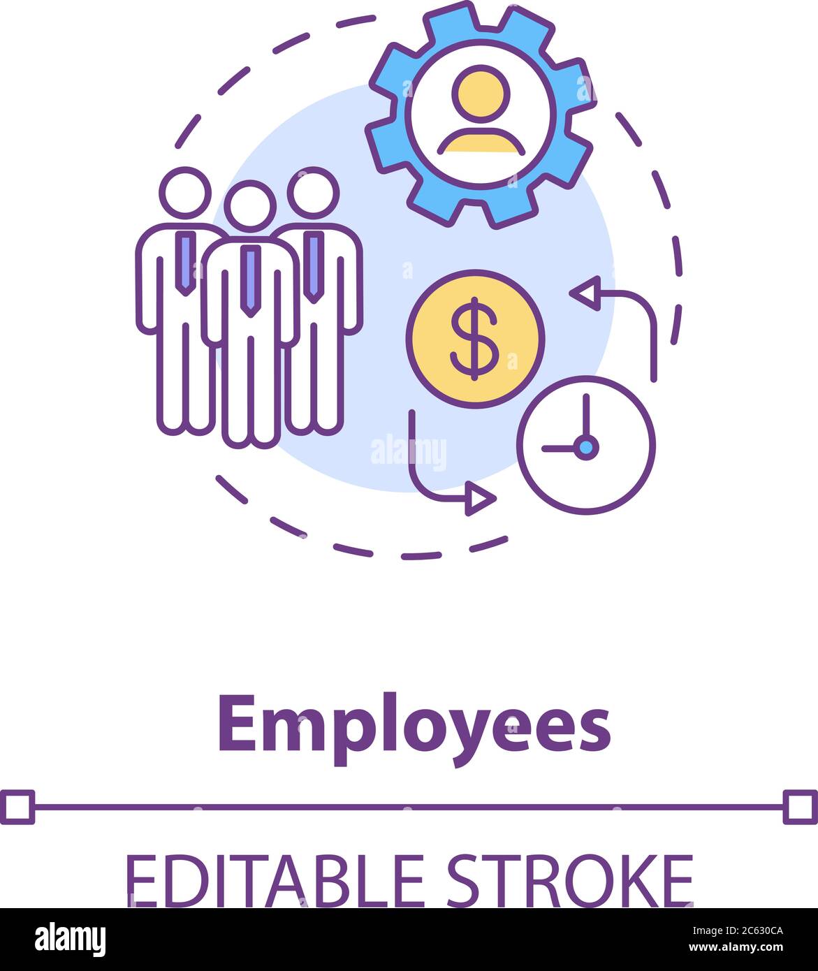 Employees concept icon Stock Vector Image & Art - Alamy