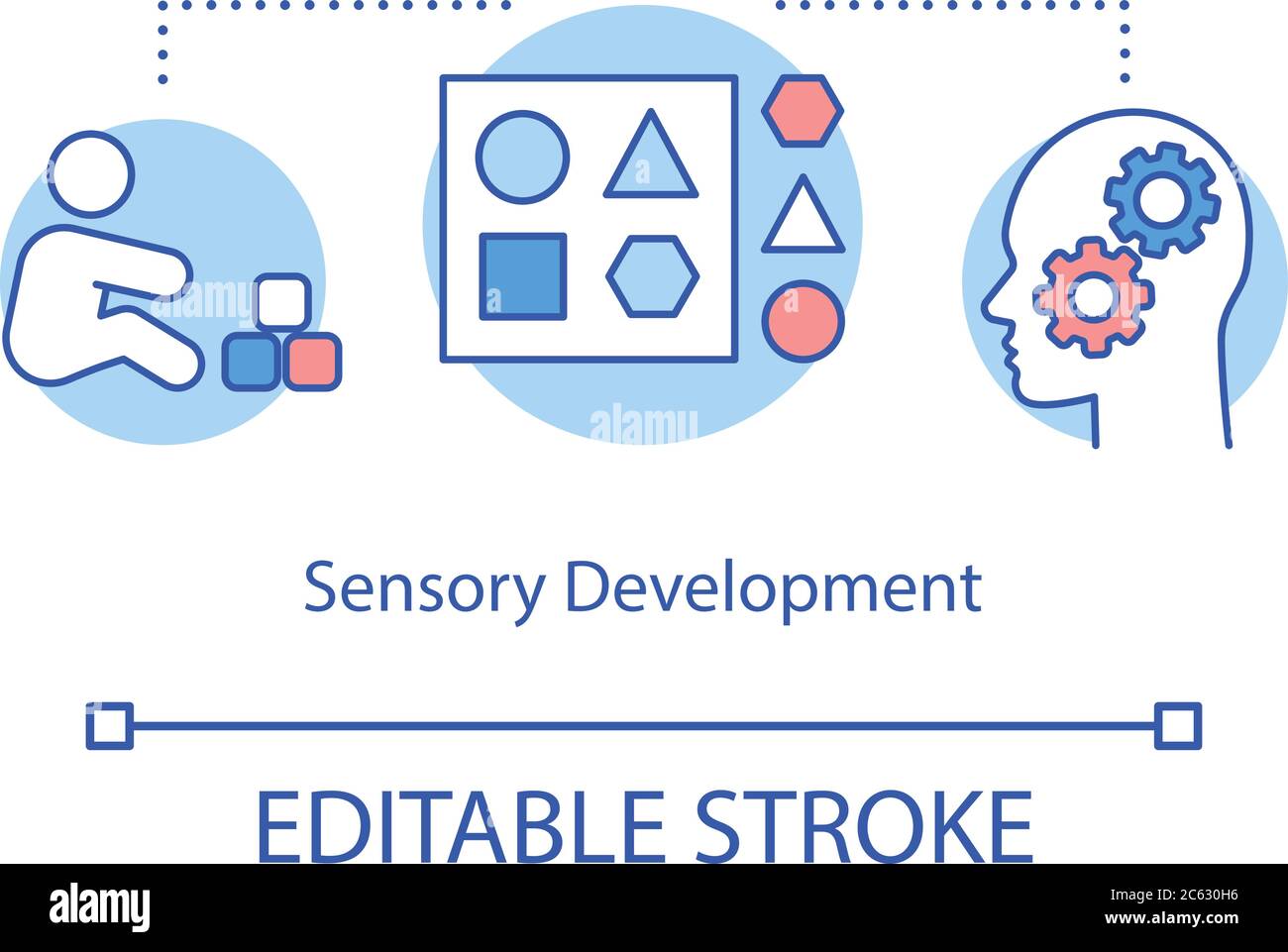 Sensory development concept icon Stock Vector Image & Art - Alamy