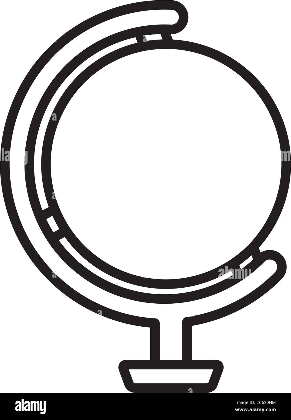 blank geography tool icon over white background, line style, vector ...