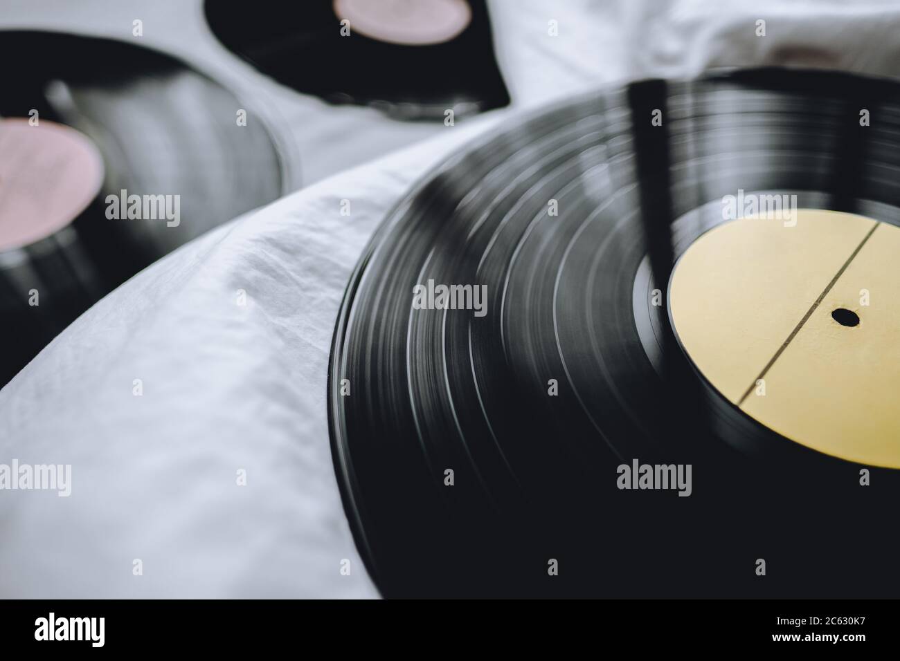 Old vinyl records stack Stock Photo - Alamy