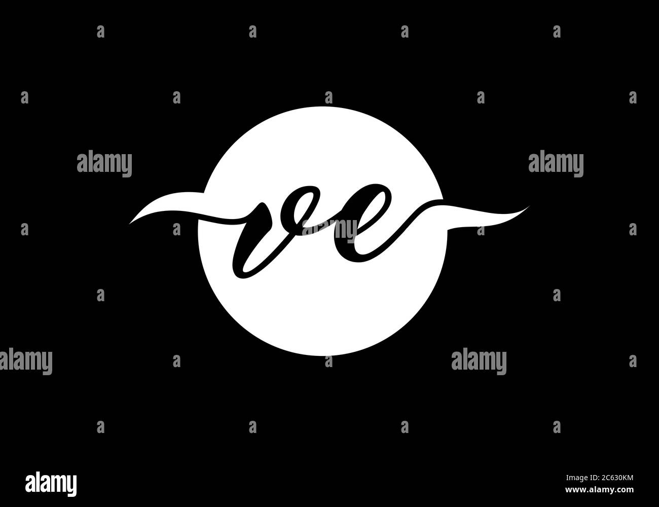 Initial Monogram Letter V E Logo Design Vector Template. V E Letter ...