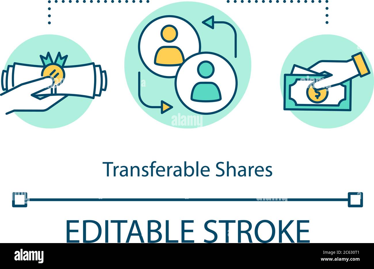Transferable shares concept icon Stock Vector Image & Art - Alamy