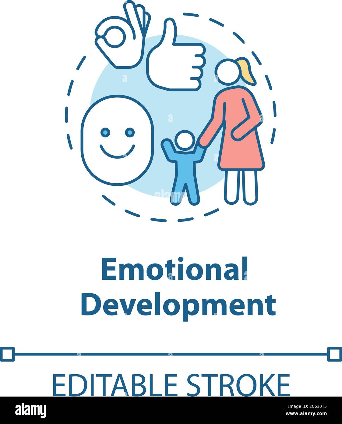 Emotional development concept icon Stock Vector Image & Art - Alamy
