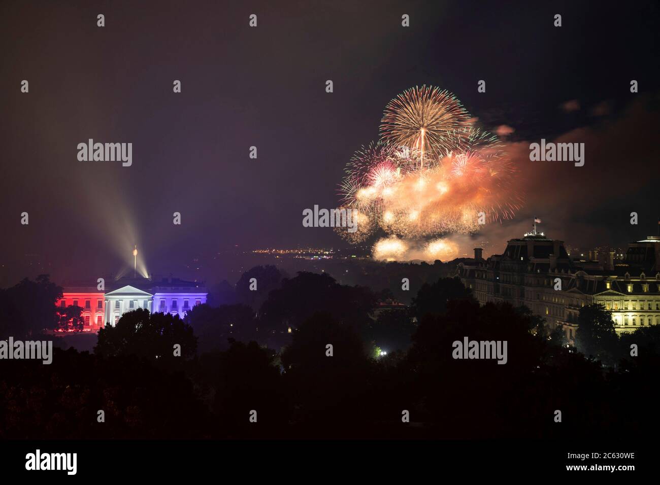 Aerial view white house ellipse hi-res stock photography and images - Alamy