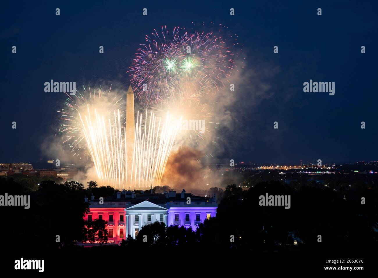 Aerial view white house ellipse hi-res stock photography and images - Alamy