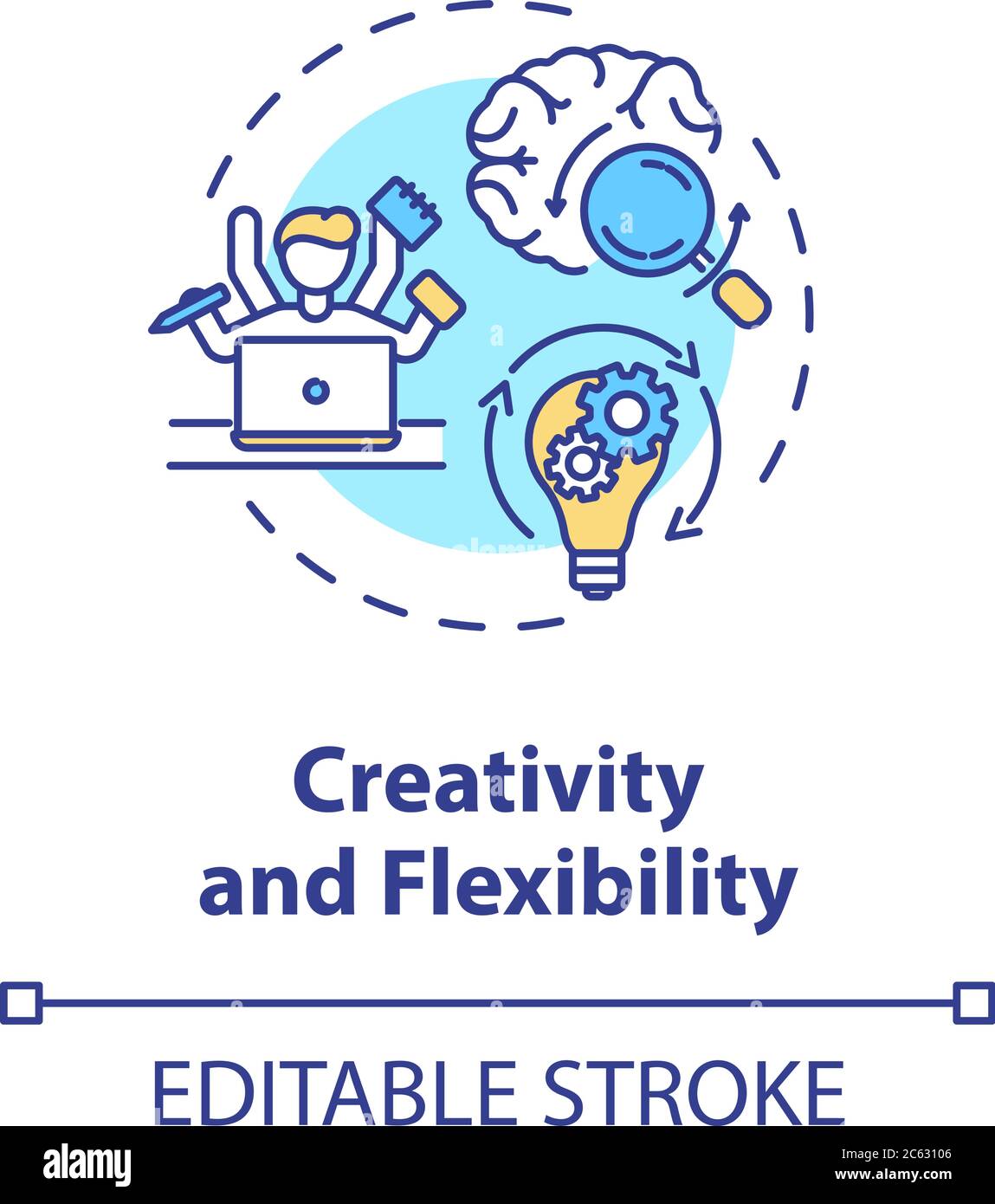Creativity and flexibility concept icon Stock Vector Image & Art - Alamy