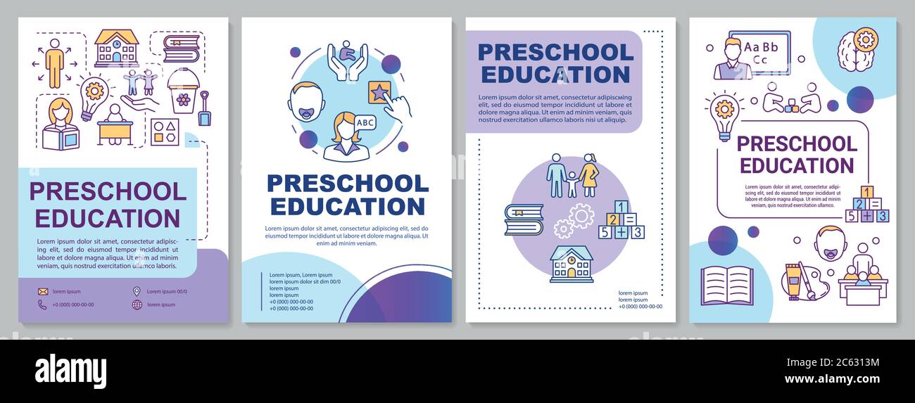Preschool education brochure template Stock Vector Image & Art - Alamy