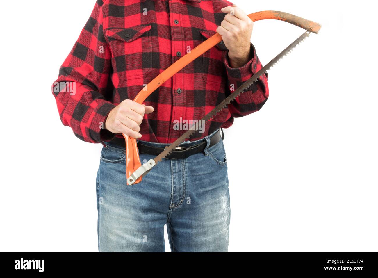 Bow saw in wood hi-res stock photography and images - Alamy