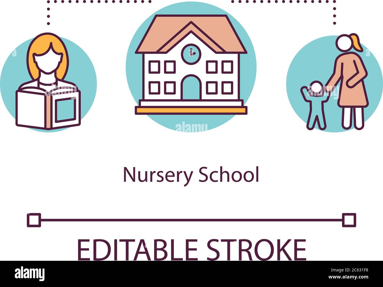 Nursery school concept icon Stock Vector Image & Art - Alamy