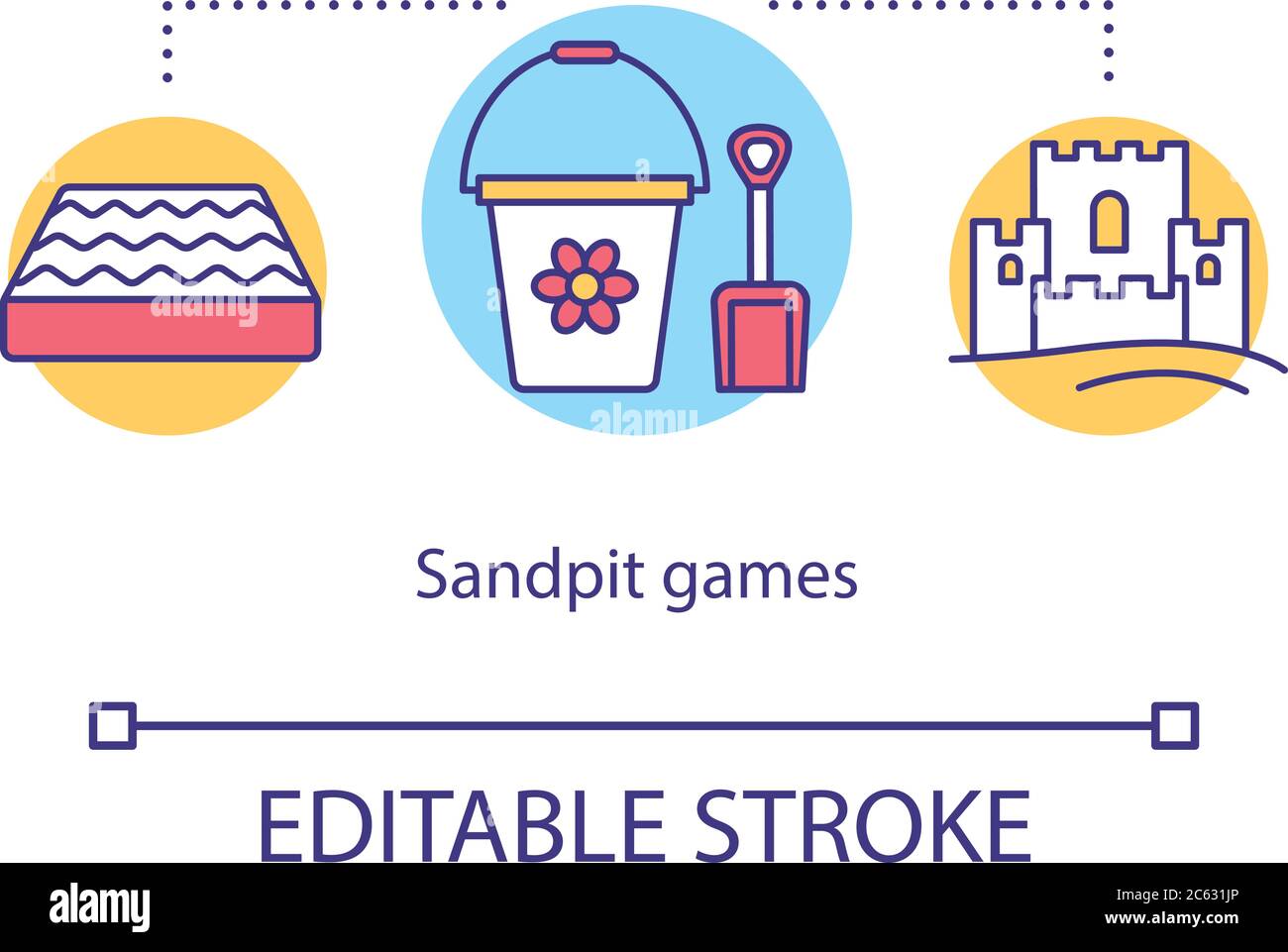 Sandpit games concept icon Stock Vector Image & Art - Alamy