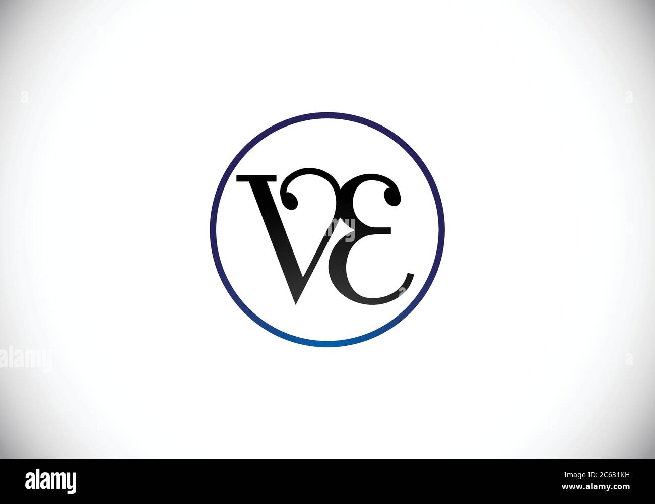 Initial Monogram Letter V E Logo Design Vector Template. V E Letter ...