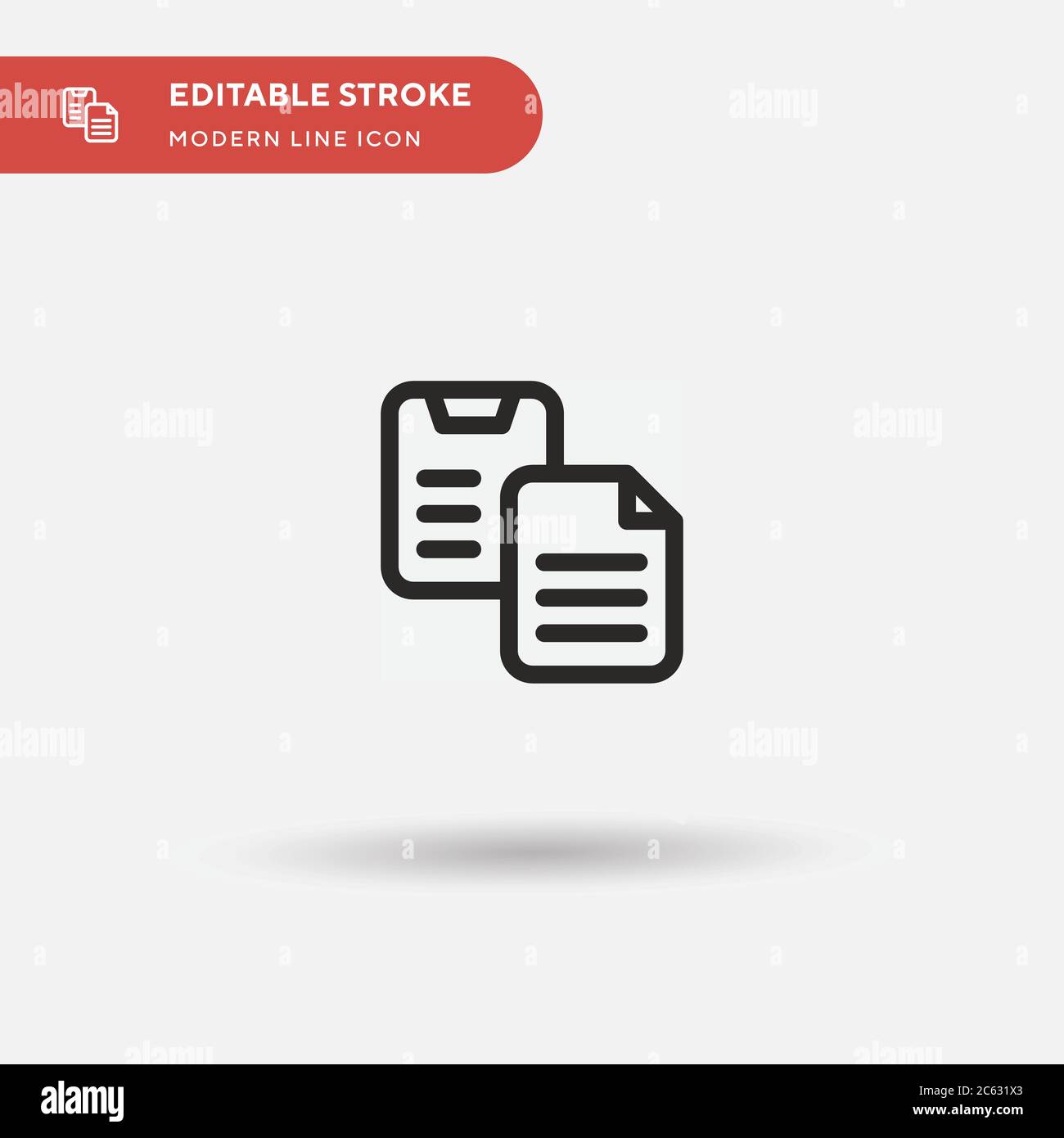 Paste Simple vector icon. Illustration symbol design template for web ...
