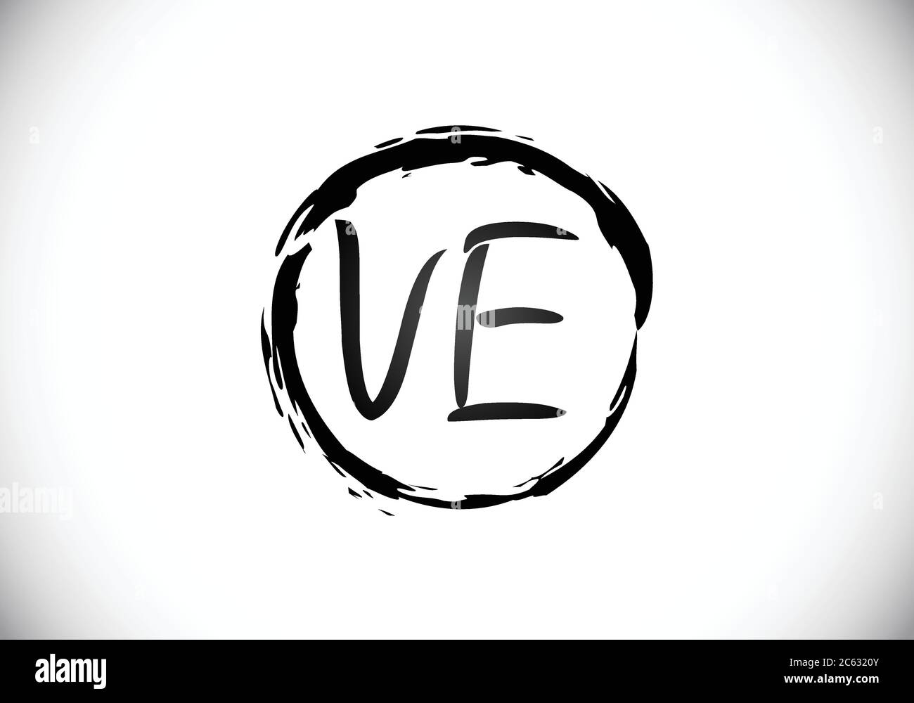 Initial Monogram Letter V E Logo Design Vector Template. V E Letter ...