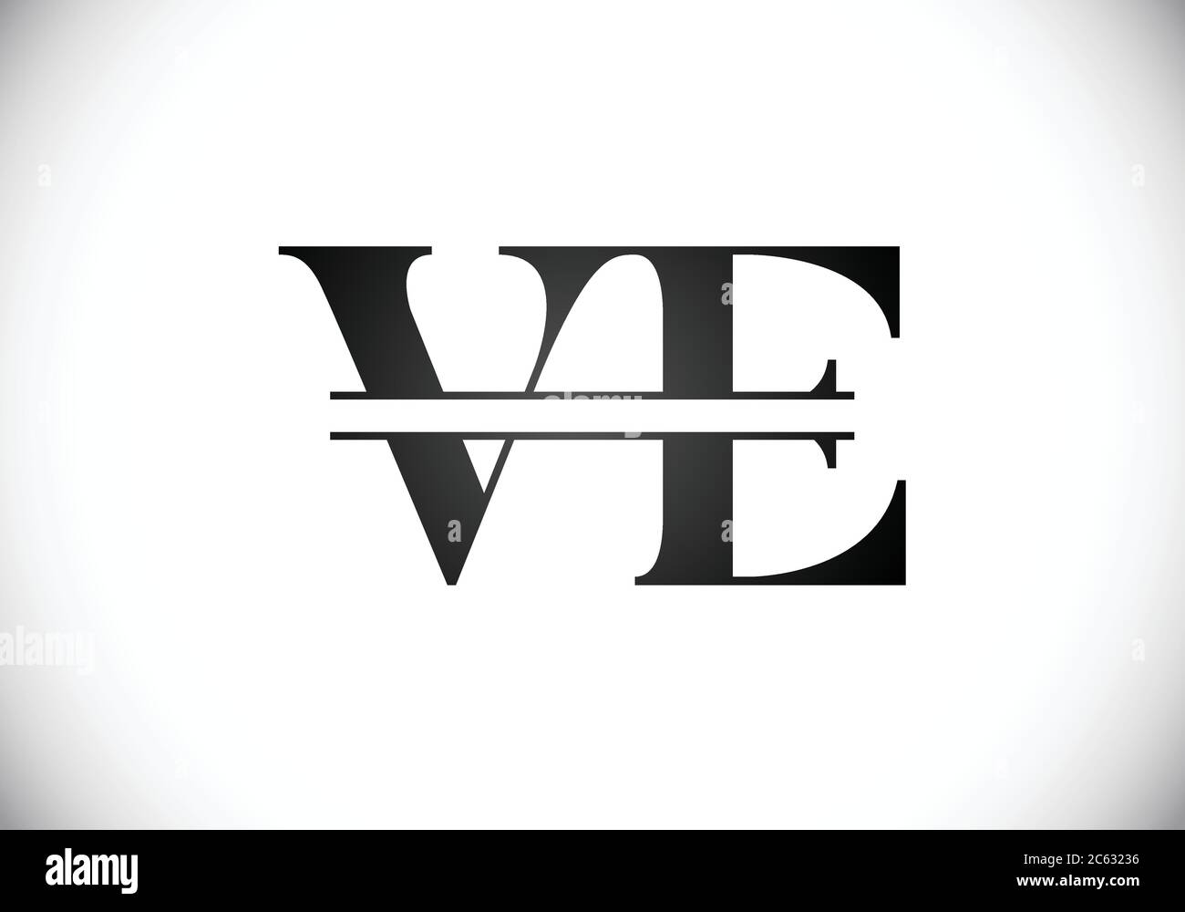 Initial Monogram Letter V E Logo Design Vector Template. V E Letter ...
