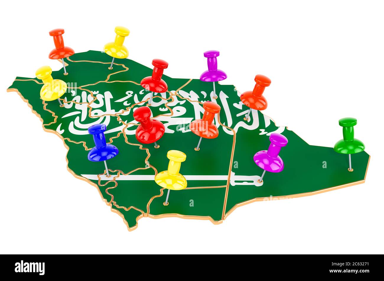 Saudi map Cut Out Stock Images & Pictures - Alamy
