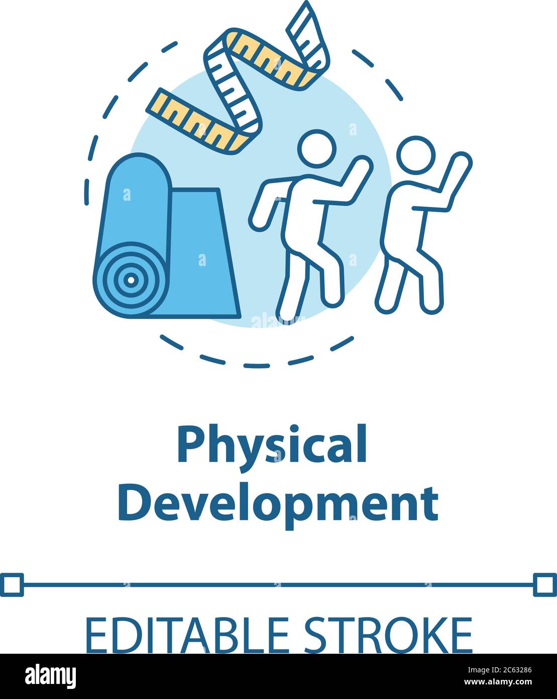 Physical development concept icon Stock Vector Image & Art - Alamy