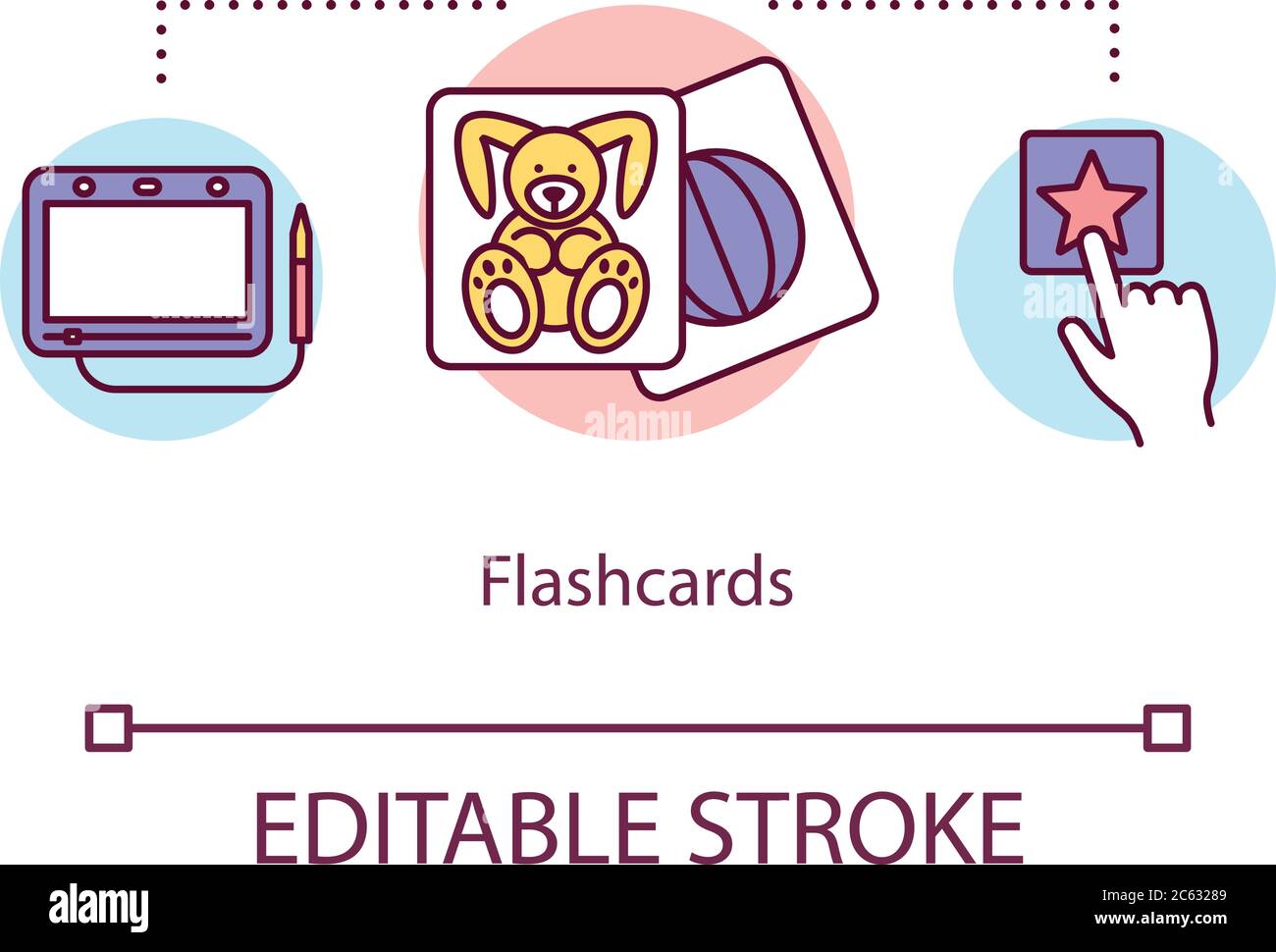 Flashcards concept icon Stock Vector Image & Art - Alamy
