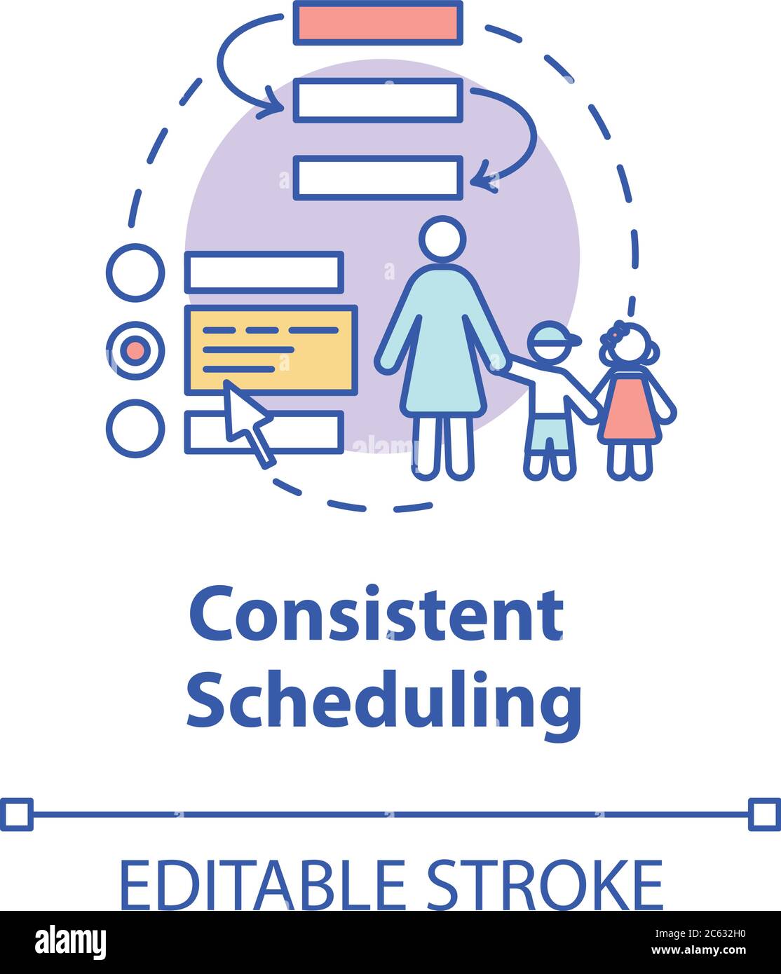 Consistent scheduling concept icon Stock Vector Image & Art - Alamy